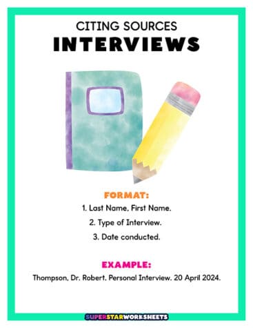 Citing Sources Worksheets - Superstar Worksheets
