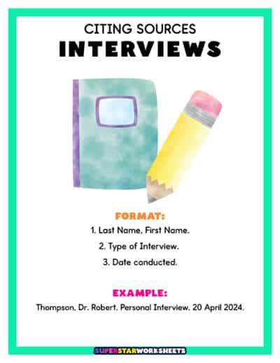 Citing Sources Worksheets - Superstar Worksheets
