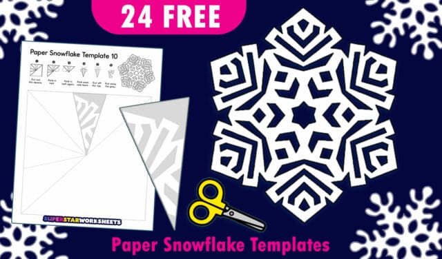 Paper Snowflake Templates (Free Printables) - Superstar Worksheets