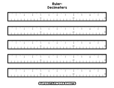 Printable Ruler - Superstar Worksheets