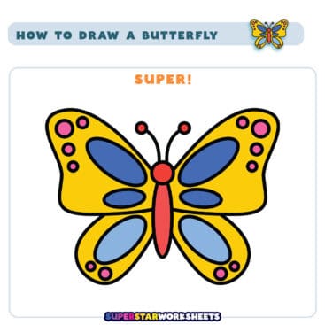 How to Draw a Butterfly - Superstar Worksheets