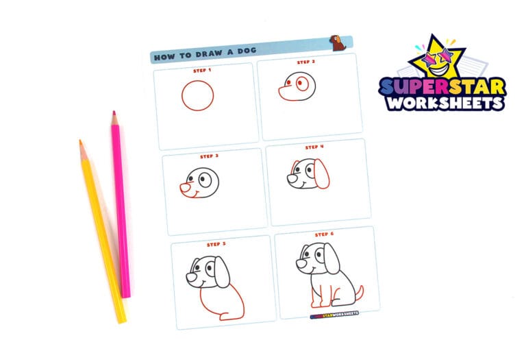 How to Draw a Dog (Free Printables) - Superstar Worksheets