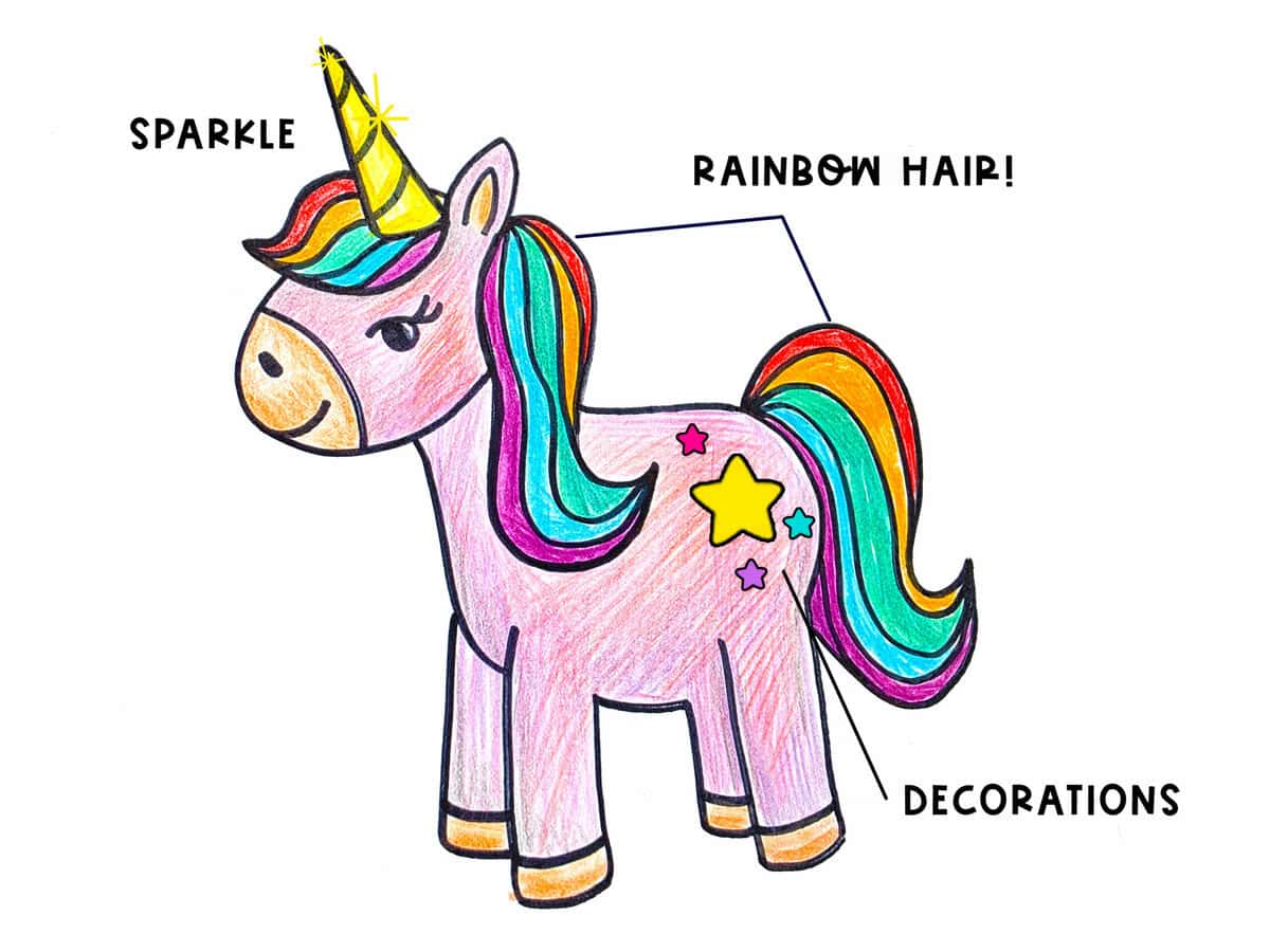 How to Draw a Unicorn (Free Printables) - Superstar Worksheets
