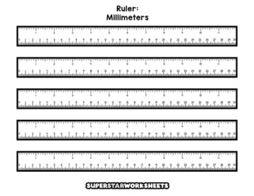 Printable Ruler - Superstar Worksheets