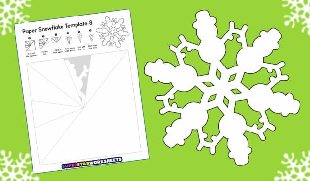 Paper Snowflake Templates (Free Printables) - Superstar Worksheets
