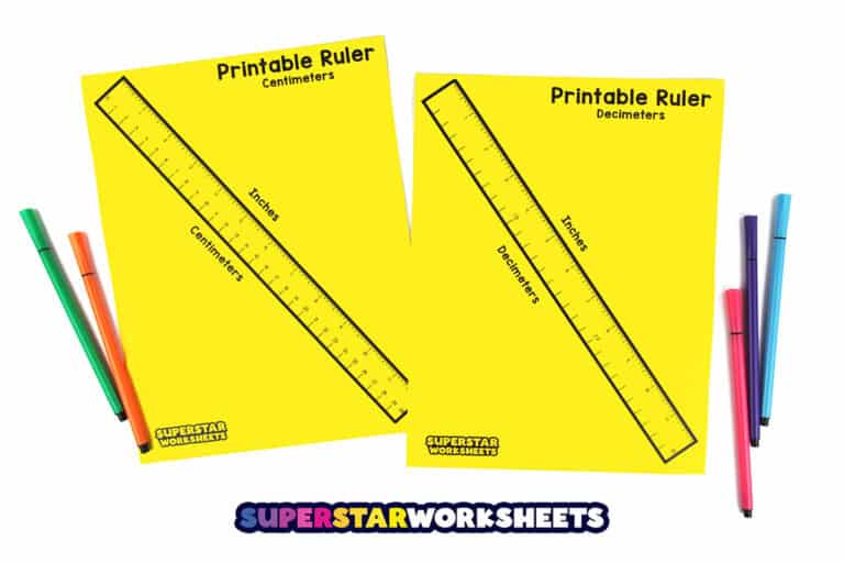 Printable Ruler - Superstar Worksheets