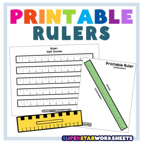Printable Ruler - Superstar Worksheets
