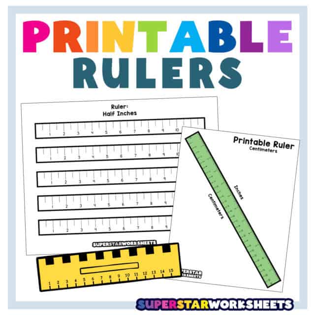 Printable Ruler - Superstar Worksheets