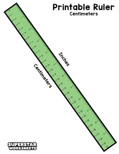 Printable Ruler - Superstar Worksheets