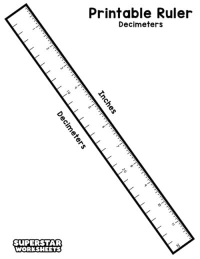 Printable Ruler - Superstar Worksheets
