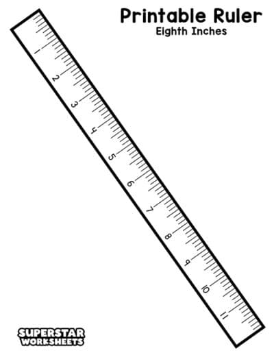 Printable Ruler - Superstar Worksheets