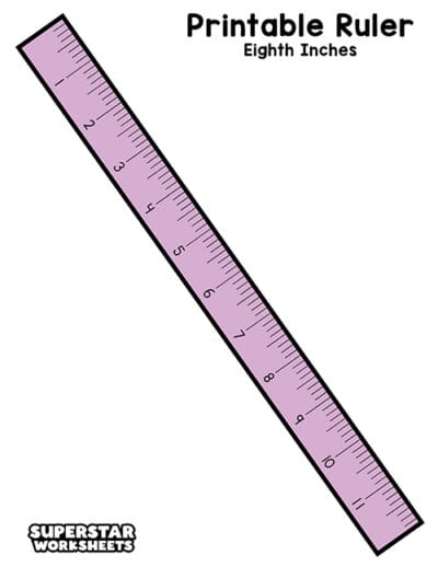Printable Ruler - Superstar Worksheets