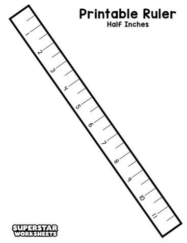 Printable Ruler - Superstar Worksheets