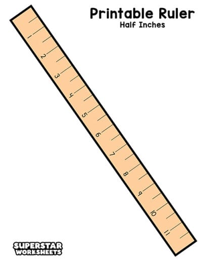 Printable Ruler - Superstar Worksheets