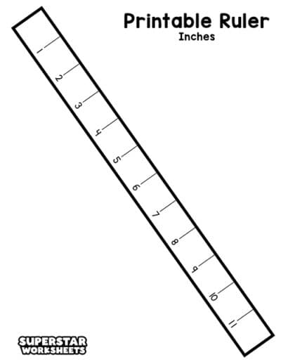Printable Ruler - Superstar Worksheets
