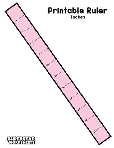 Printable Ruler - Superstar Worksheets