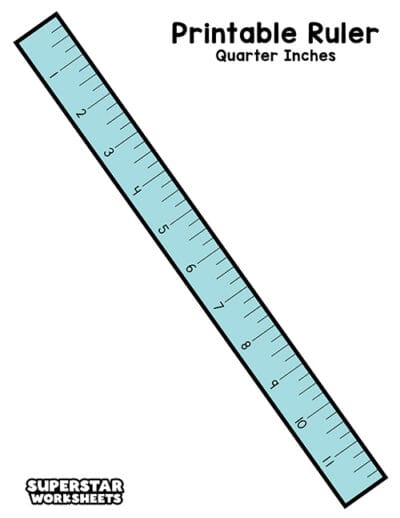 Printable Ruler - Superstar Worksheets