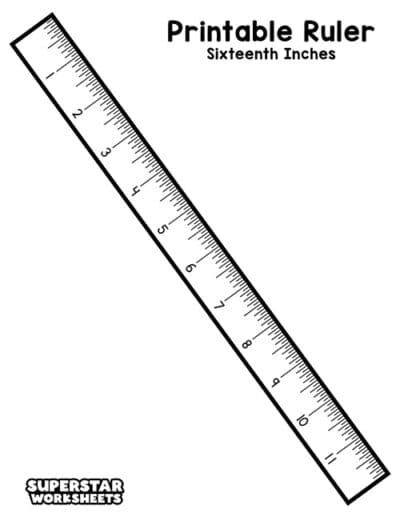 Printable Ruler - Superstar Worksheets