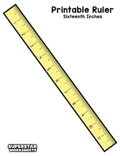 Printable Ruler - Superstar Worksheets