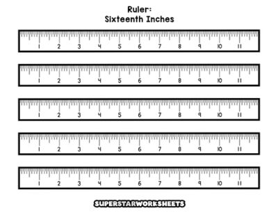 Printable Ruler - Superstar Worksheets
