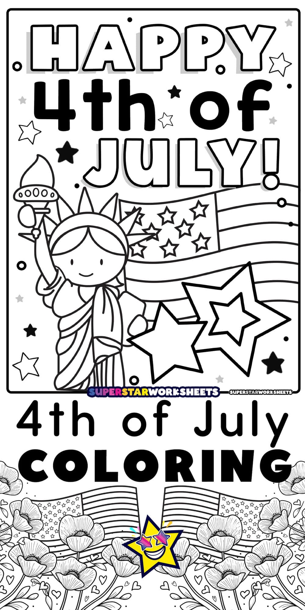 4th of July Coloring Pages (Free Printables) - Superstar Worksheets