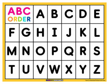 ABC Order Worksheets (Free Printables) - Superstar Worksheets