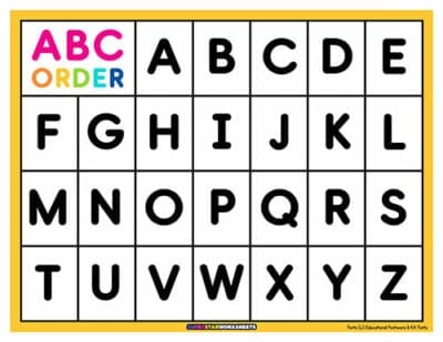 ABC Order Worksheets (Free Printables) - Superstar Worksheets