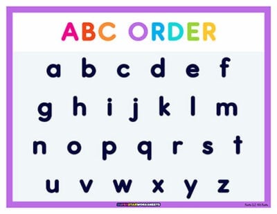 ABC Order Worksheets (Free Printables) - Superstar Worksheets