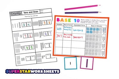 Base 10 Worksheets (Free Printables) - Superstar Worksheets