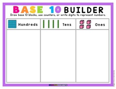 Base 10 Worksheets - Superstar Worksheets