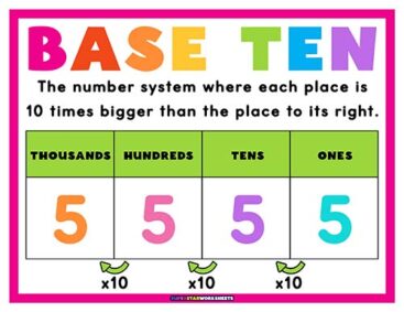 Base 10 Worksheets (Free Printables) - Superstar Worksheets