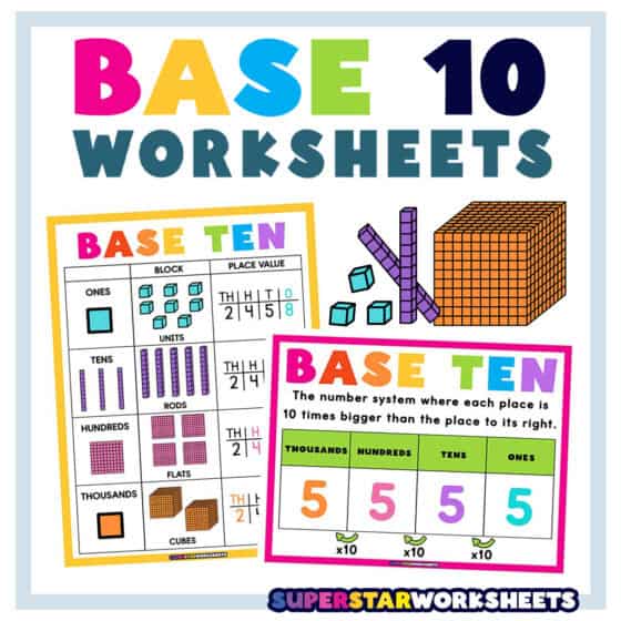 Base 10 Worksheets - Superstar Worksheets
