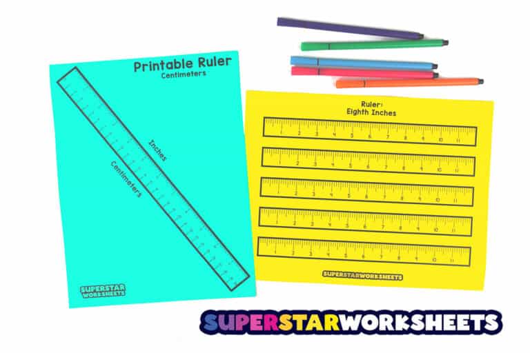 Printable Ruler - Superstar Worksheets