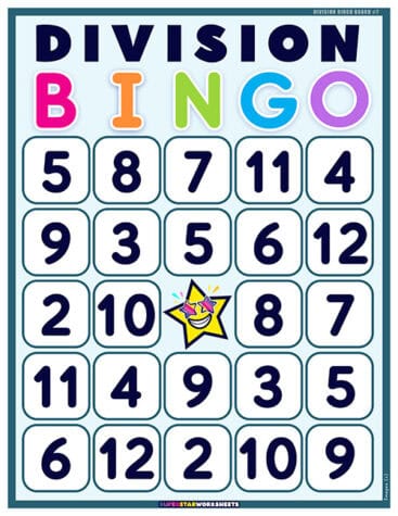 Division BINGO (Free Printables) - Superstar Worksheets
