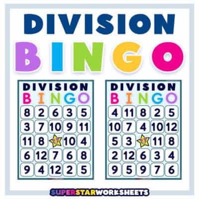 Division BINGO (Free Printables) - Superstar Worksheets
