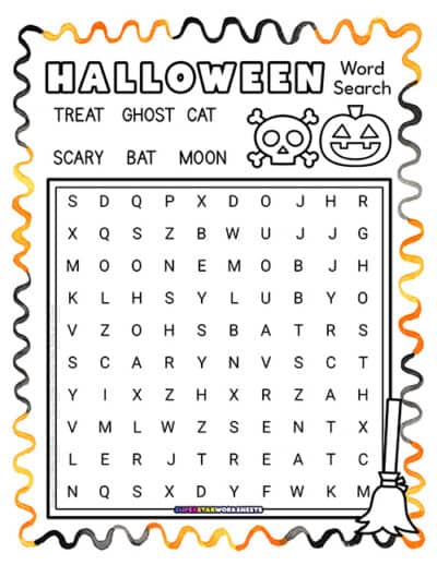 Halloween Word Search (Free Printables) - Superstar Worksheets