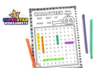 Halloween Word Search (Free Printables) - Superstar Worksheets