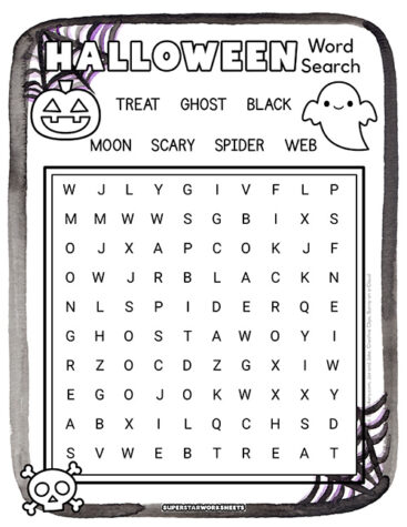 Halloween Word Search (Free Printables) - Superstar Worksheets