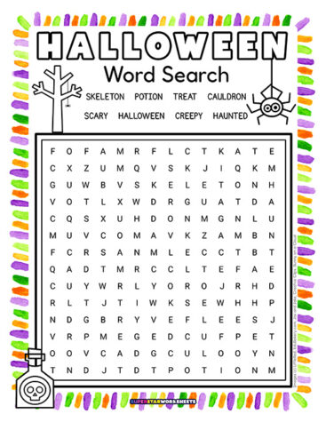 Halloween Word Search (Free Printables) - Superstar Worksheets