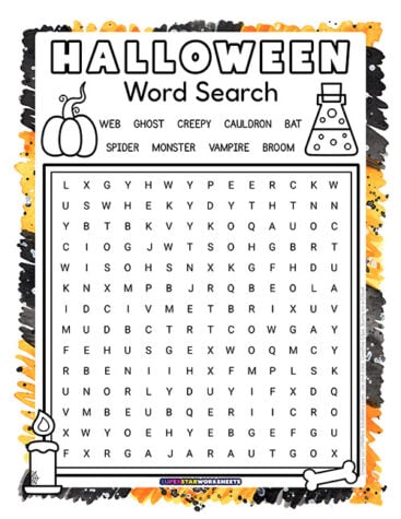 Halloween Word Search (Free Printables) - Superstar Worksheets