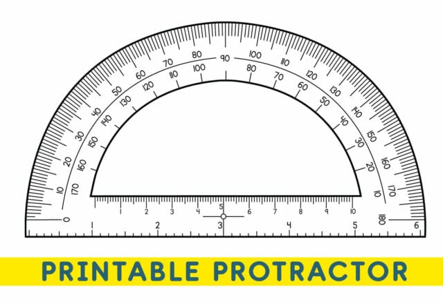 Printable Protractor - Superstar Worksheets