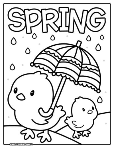 Spring Coloring Pages (Free Printables) - Superstar Worksheets