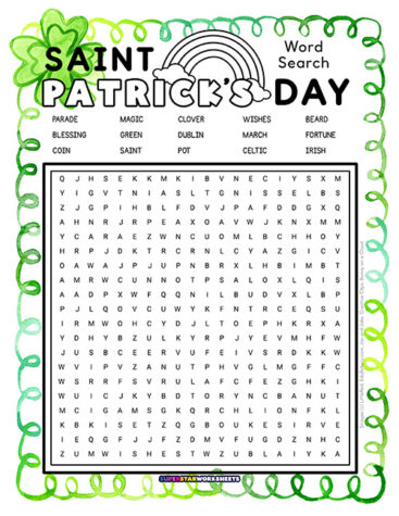 St. Patrick's Day Word Search (Free Printables) - Superstar Worksheets