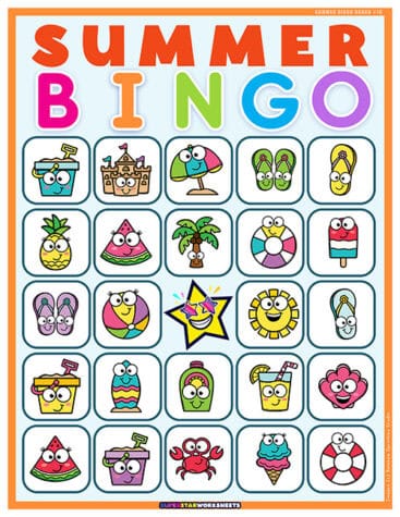 Summer BINGO (Free Printables) - Superstar Worksheets