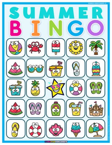Summer BINGO (Free Printables) - Superstar Worksheets