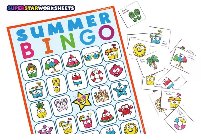 Summer BINGO - Superstar Worksheets