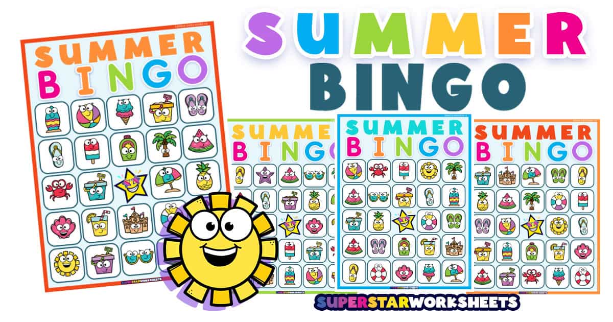 Summer BINGO - Superstar Worksheets