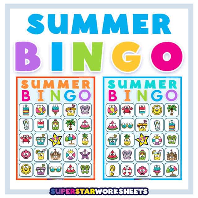 Summer BINGO (Free Printables) - Superstar Worksheets