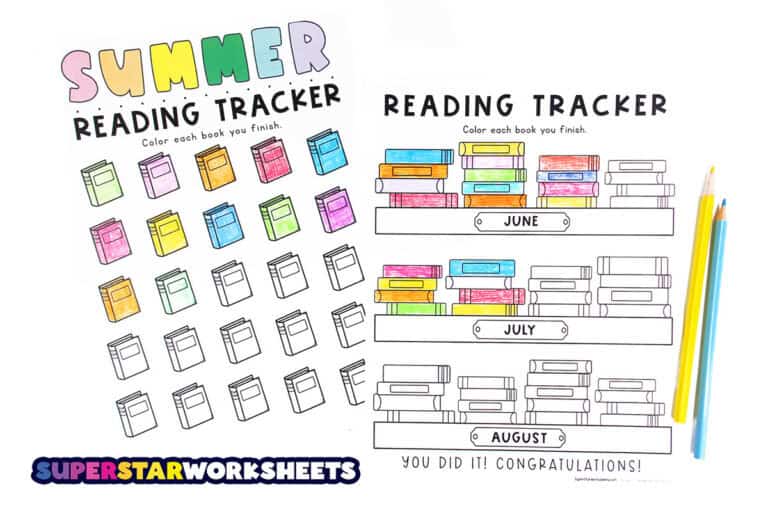 Summer Reading Log (Free Printables) - Superstar Worksheets
