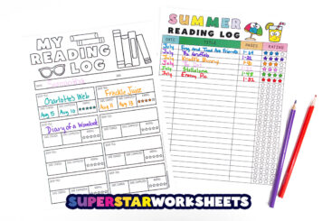 Summer Reading Log (Free Printables) - Superstar Worksheets